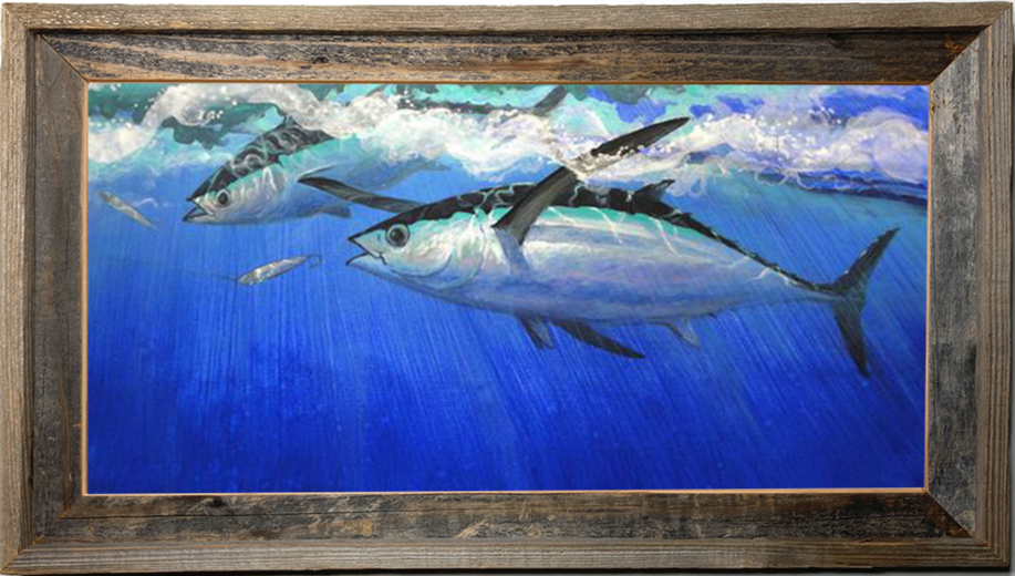 Tuna fish art | Original “Double Albacore on The Meatlines” Painting ...
