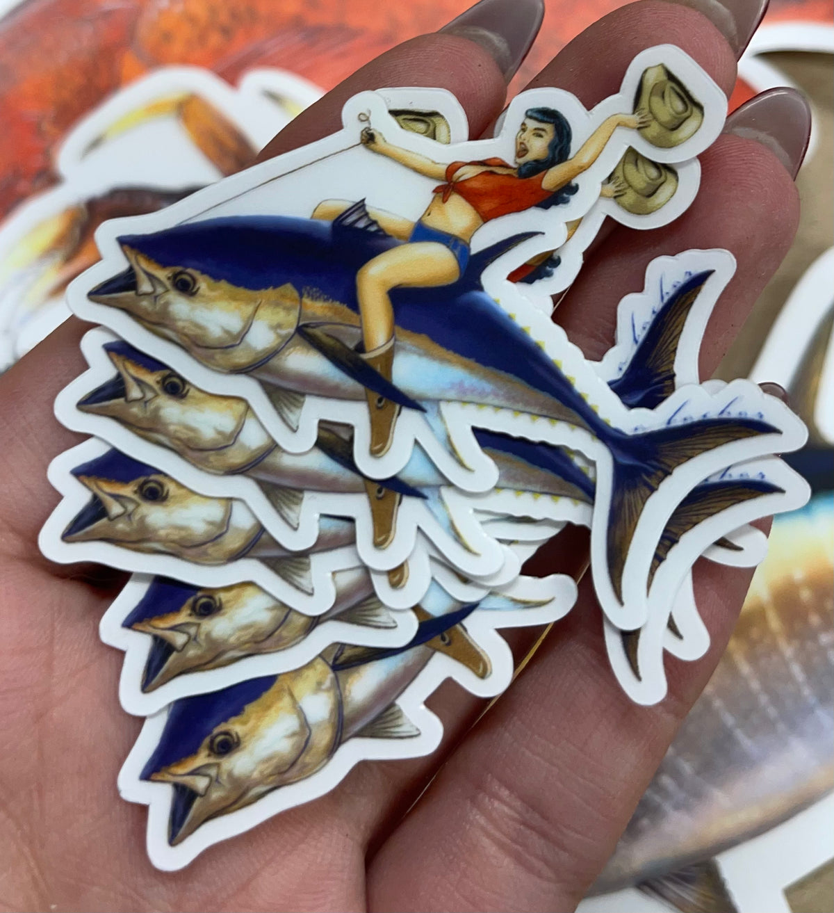 Fish Stickers | Offshore Fish Illustration Stickers | Vinyl Fish Decals