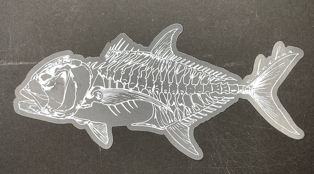 Fish Skeleton Stickers | Fishing art decals Abachar Studio